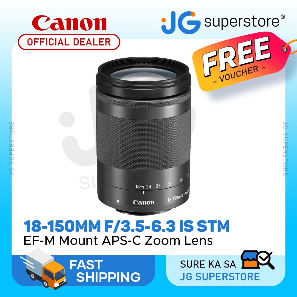 Canon EF-M 18-150mm f/3.5-6.3 IS STM Zoom Lens for EF-M Mount APS-C Digital Compact Cameras ...