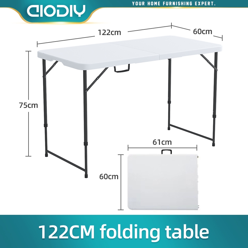 AIODIY Folding Table Foldable Chair 6 FT/4FT For Family Gatherings ...