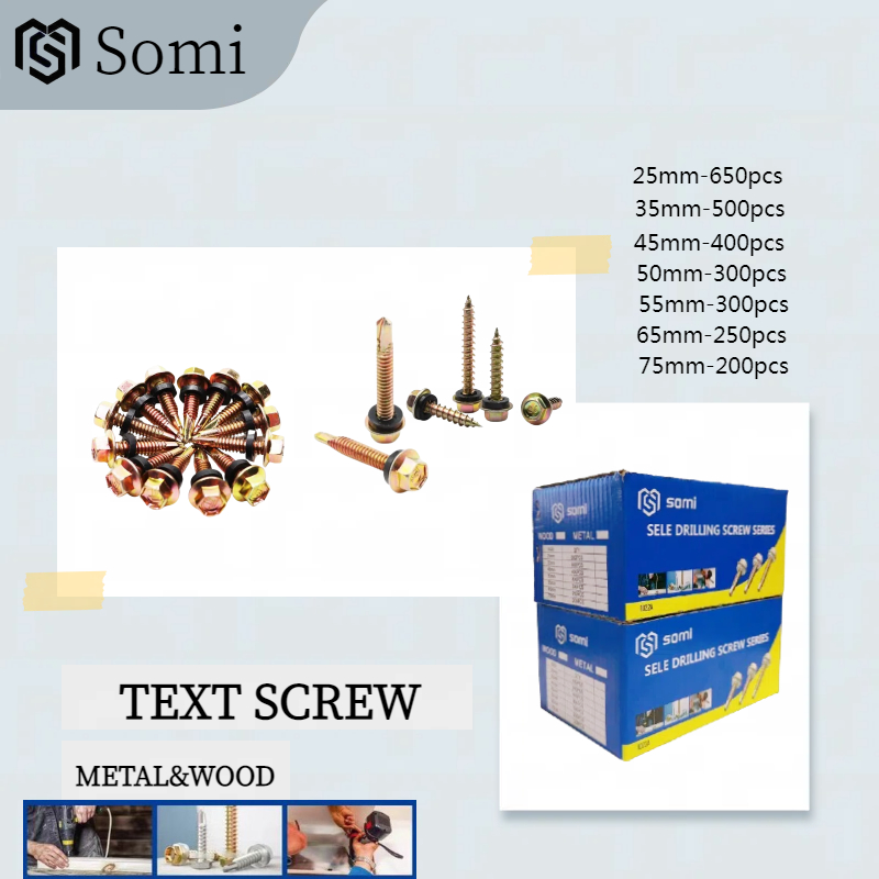 Text Screw For Matel and Wood 1'' ,11/2'', 2'' , 21/2'', 3''(PER BOX ...