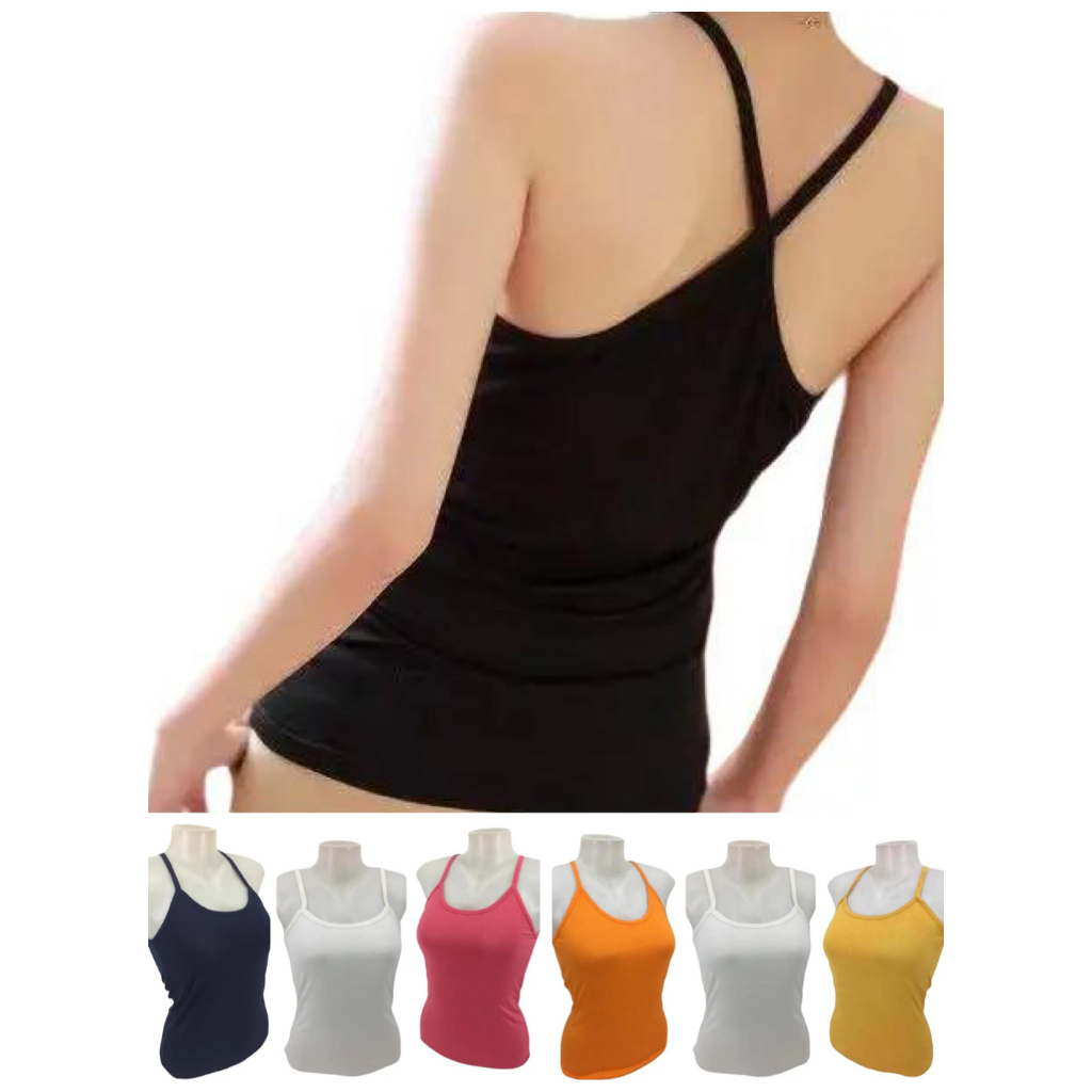 RM women inner wear cotton plain spaghetti strap camisole outfit ...