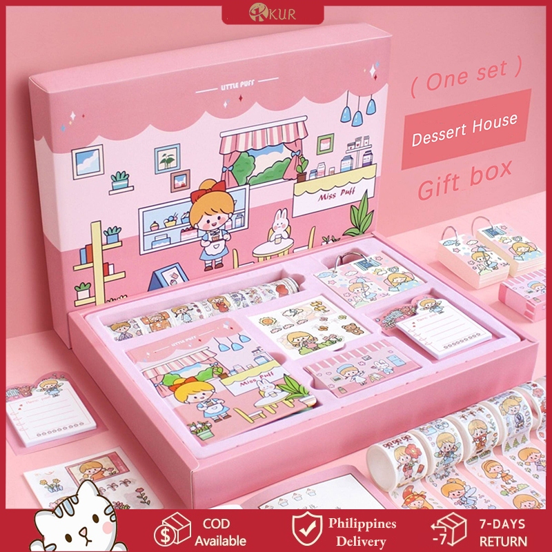 Hand Account Stickers Note Gift Box Children'S Girl Tape Stickers Set ...