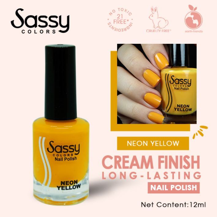 Sassy Colors Nail Polish 12ml Part 4 Neon Glitters Silver Gold Platinum ...