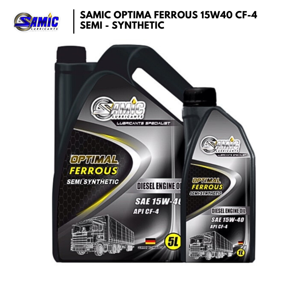 Samic Optima Ferrous 15W40 CF-4 - 5 Liter/ 1 Liter - Semi Synthetic ...