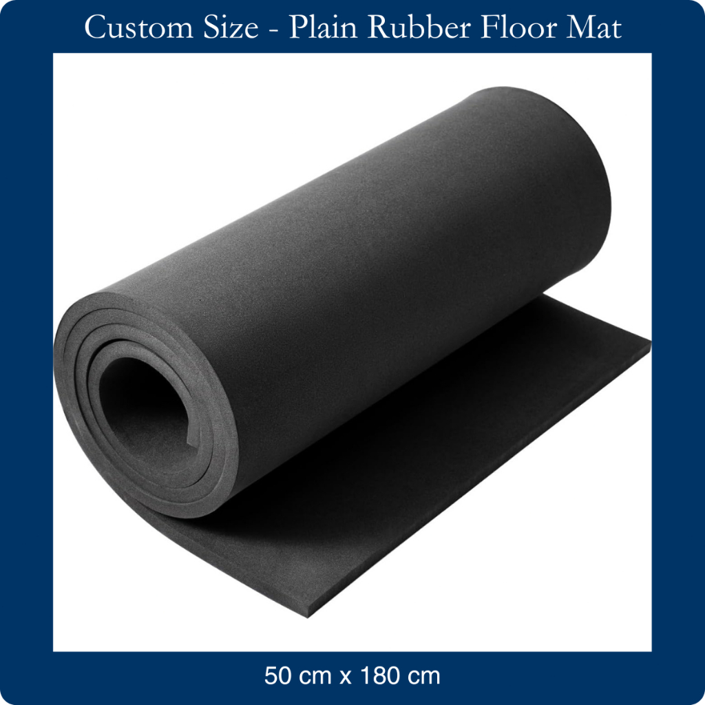 Custom-Sized Plain Rubber Floor Mat (50cm x 180cm) – Durable, Non-Slip ...