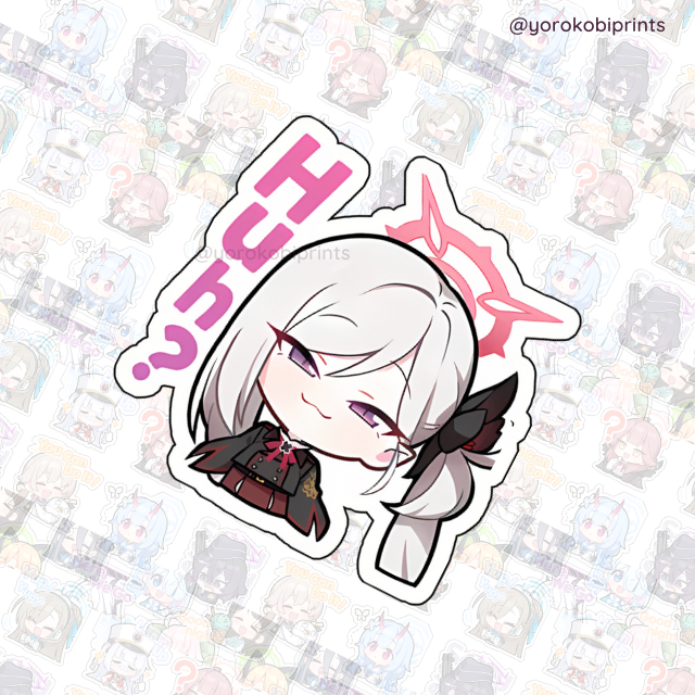 Blue Archive - Aru Asuna Hina - Club Chat Emote - Chibi, Emoji ...