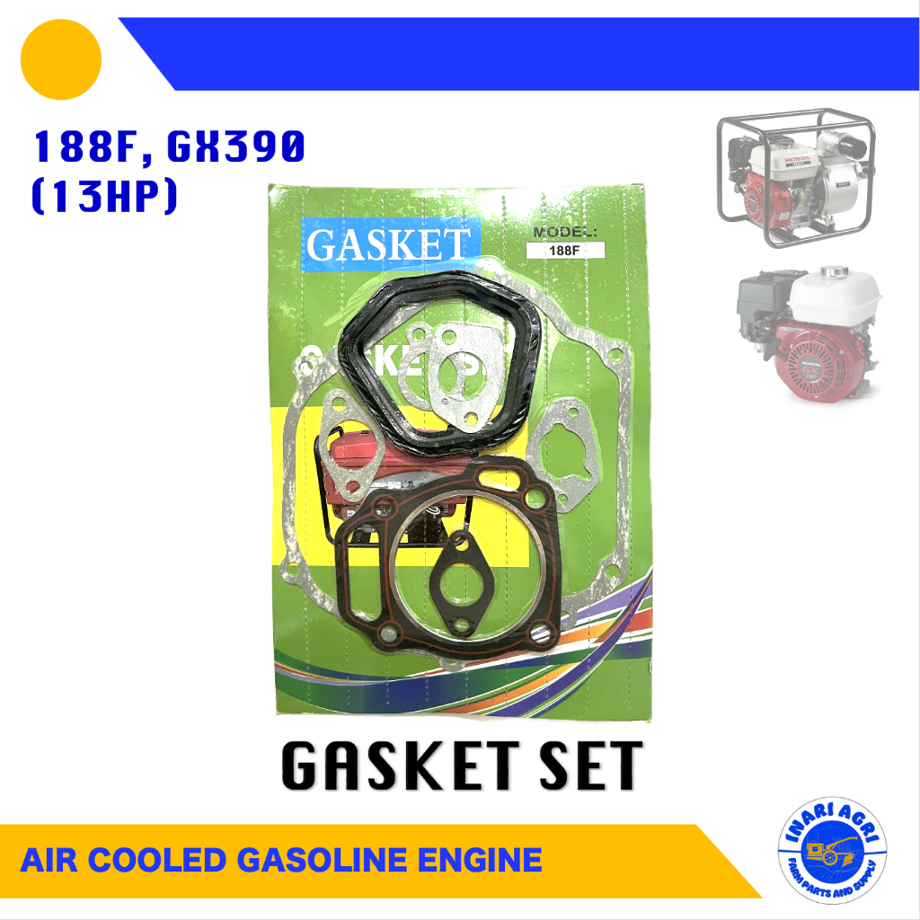 OVERHAULING GASKET SET GX390 13 HP 188F AIR COOLED GASOLINE ENGINE ...