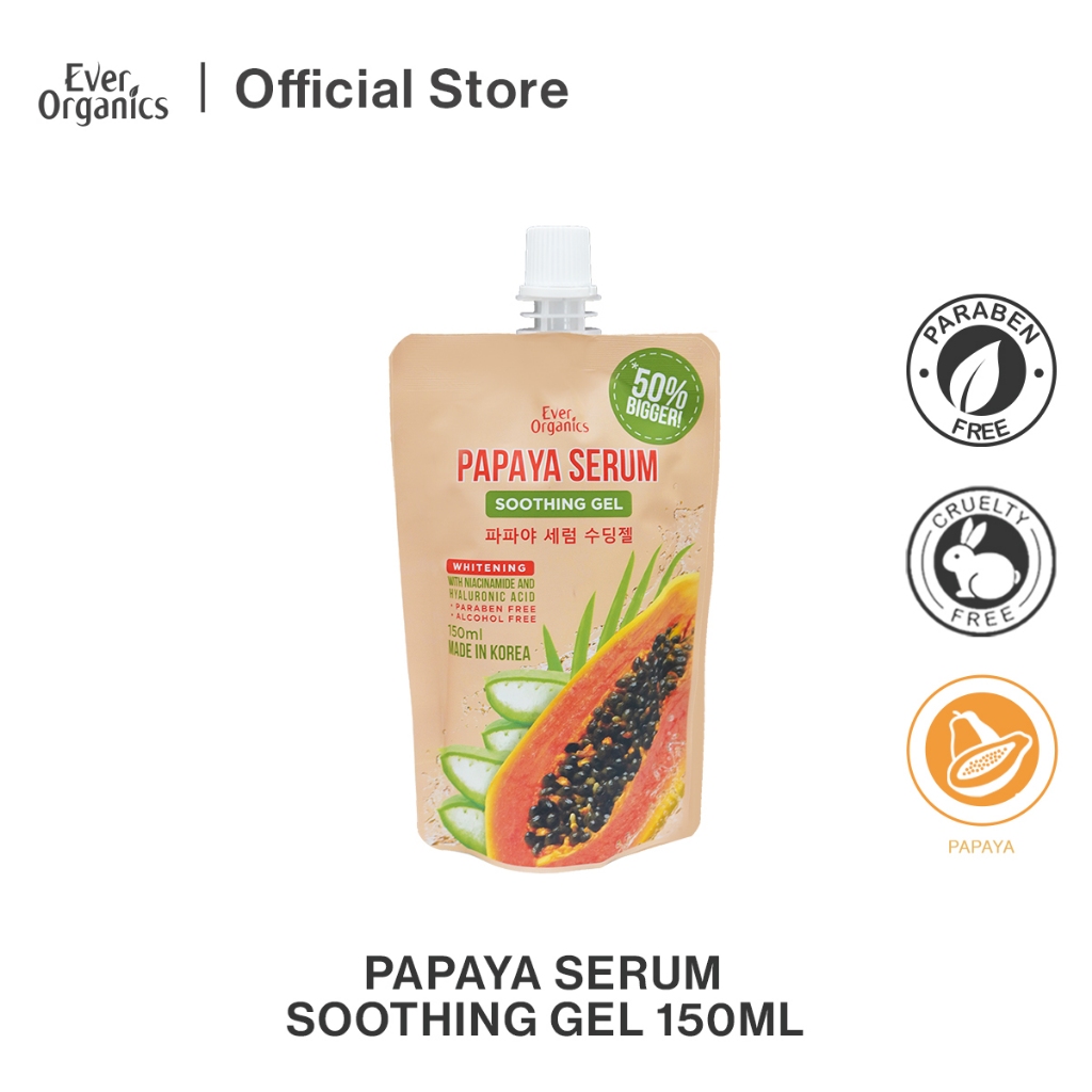 Ever Organics Serum Soothing Gel 150ML – Papaya (Moisturizer) | Shopee ...