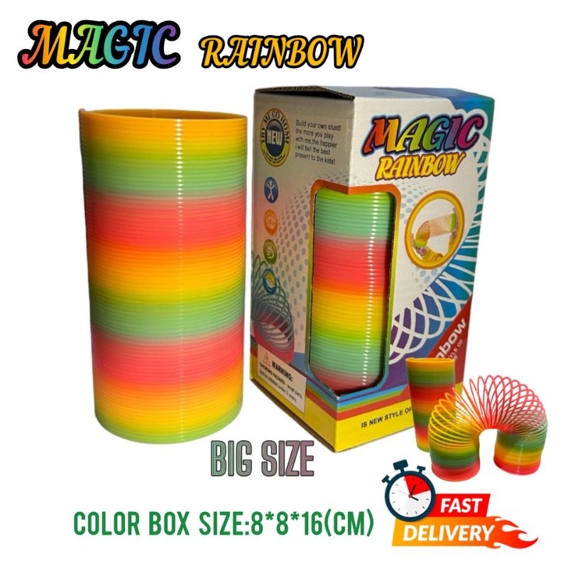 Magic Rainbow Spring Rainbow Bounce Toy Box Standard Size 15cm Rainbow ...