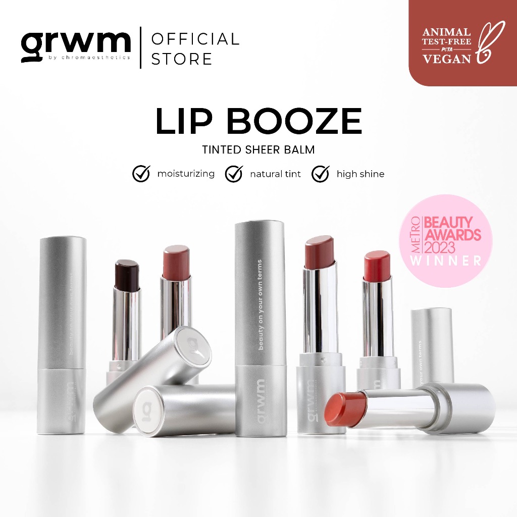 GRWM Cosmetics Lip Booze Tinted Sheer Balm | Shopee Philippines