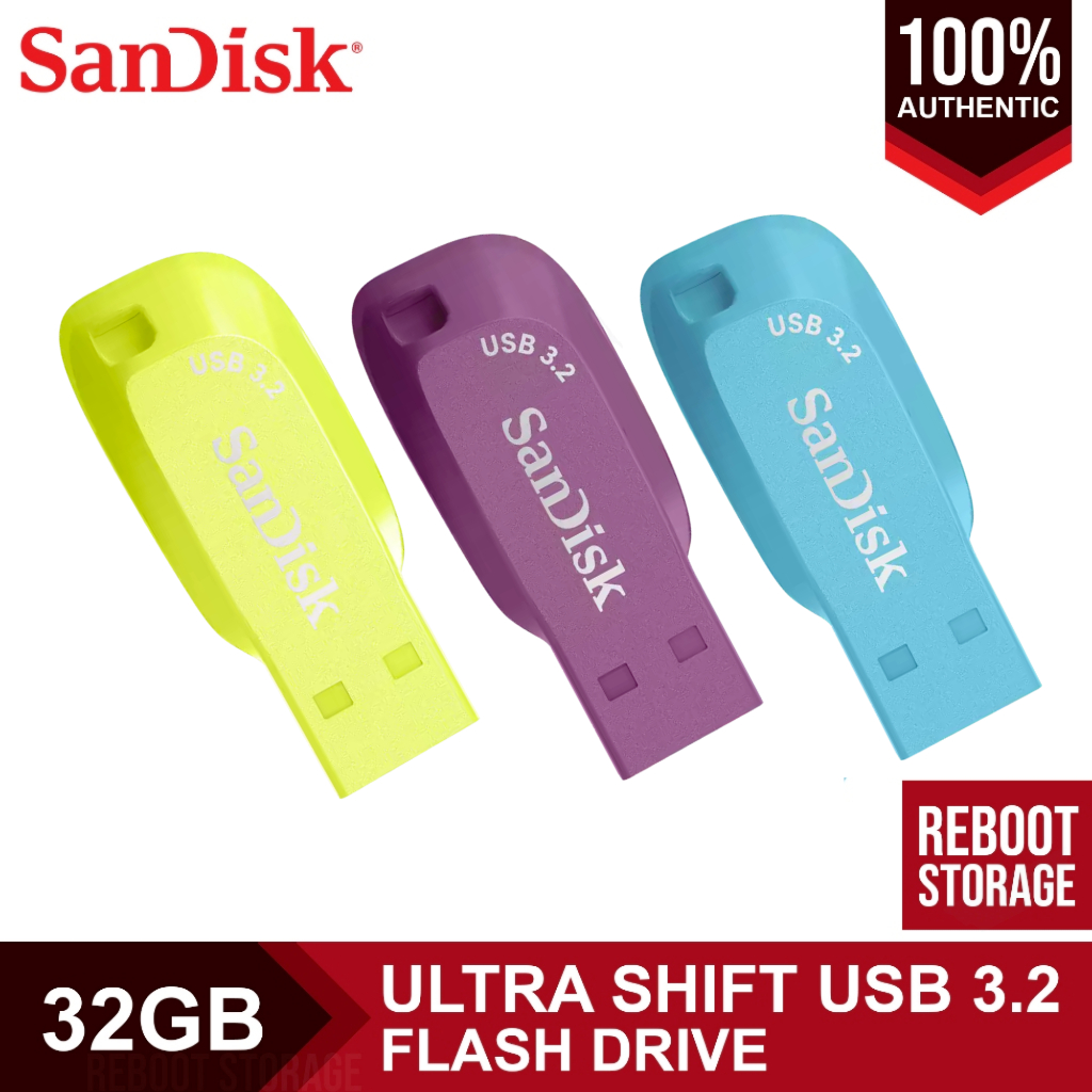 SanDisk 32GB Ultra Shift USB 3.2 Gen 1 SDCZ410-032G Flash Drive ...