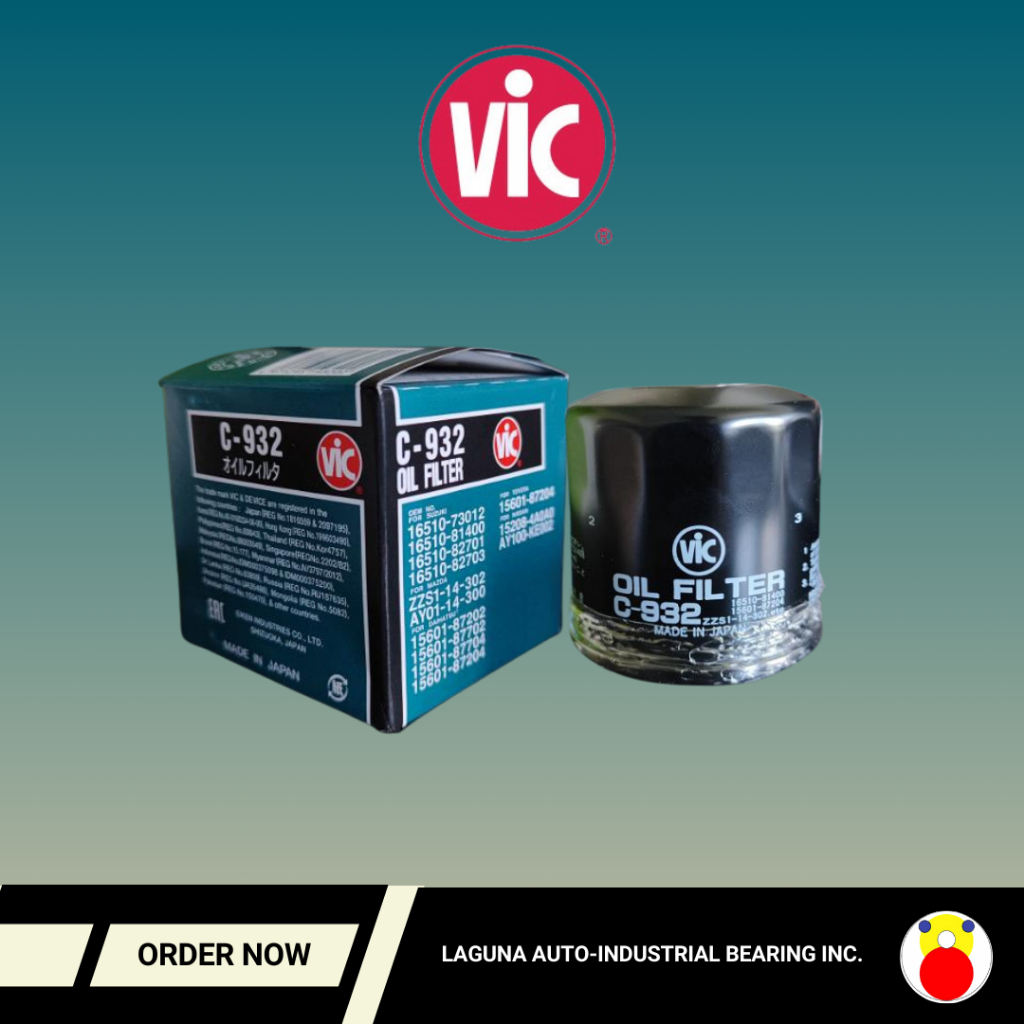 VIC Oil Filter C-932 for Toyota Wigo, Avanza, Rush, Suzuki Alto, APV ...