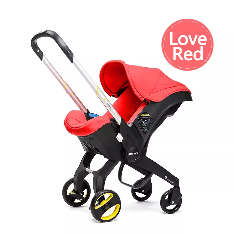 Stroller Car safety seat 4 in 1 two-way portable folding stroller multi ...