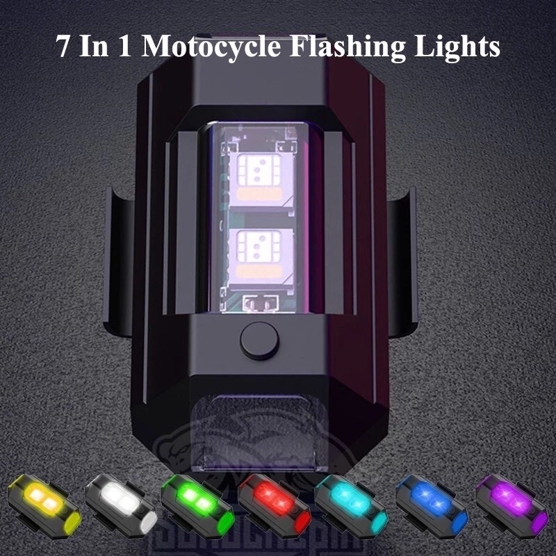 LED flash motorcycle warning light aircraft light usb charging upgrade ...