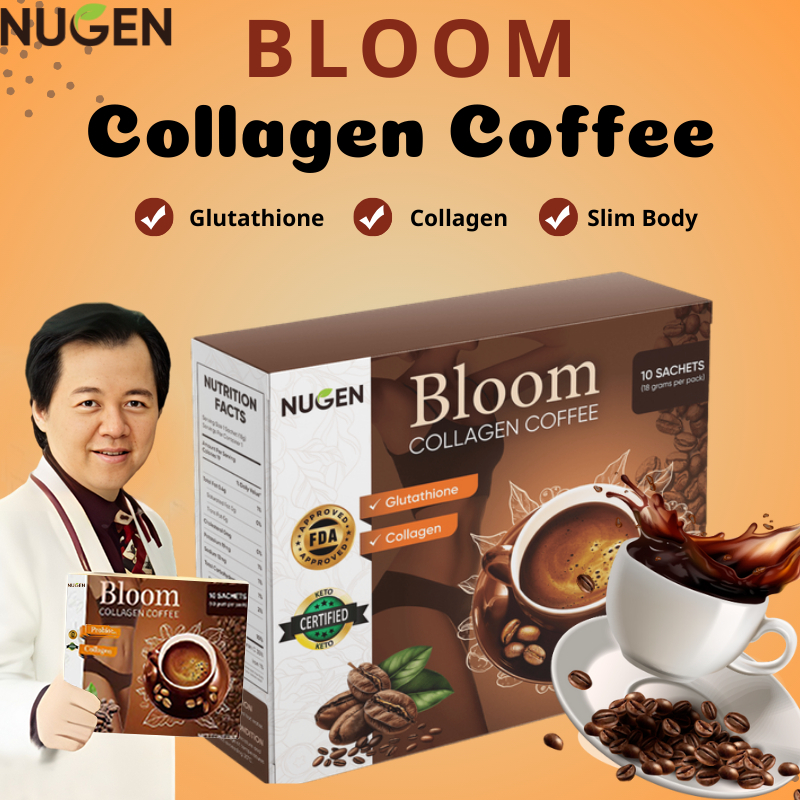 Nugen Bloom Collagen Coffee Original Organic Glutathione Slimming Detox ...