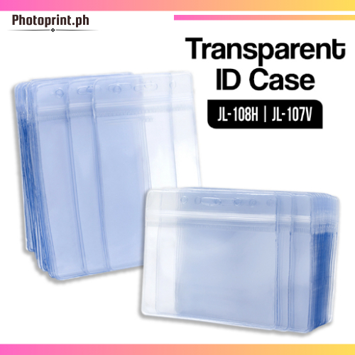 Transparent Plastic Id Holder With Zip Lock Vertical & Horizontal Case ...