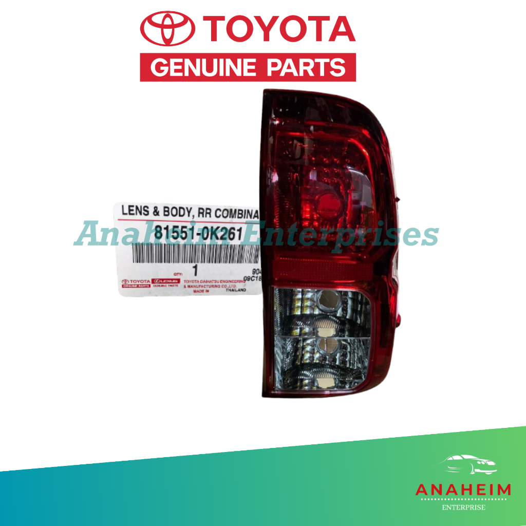 Toyota Hilux 2016 - 2023 Tail Lamp RH - 81551-0K261 | Shopee Philippines