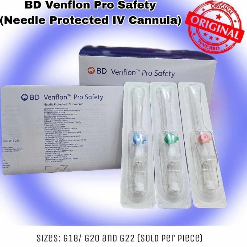 BD Venflon Pro Safety ( Gauge 18/20 and 22)per piece | Shopee Philippines