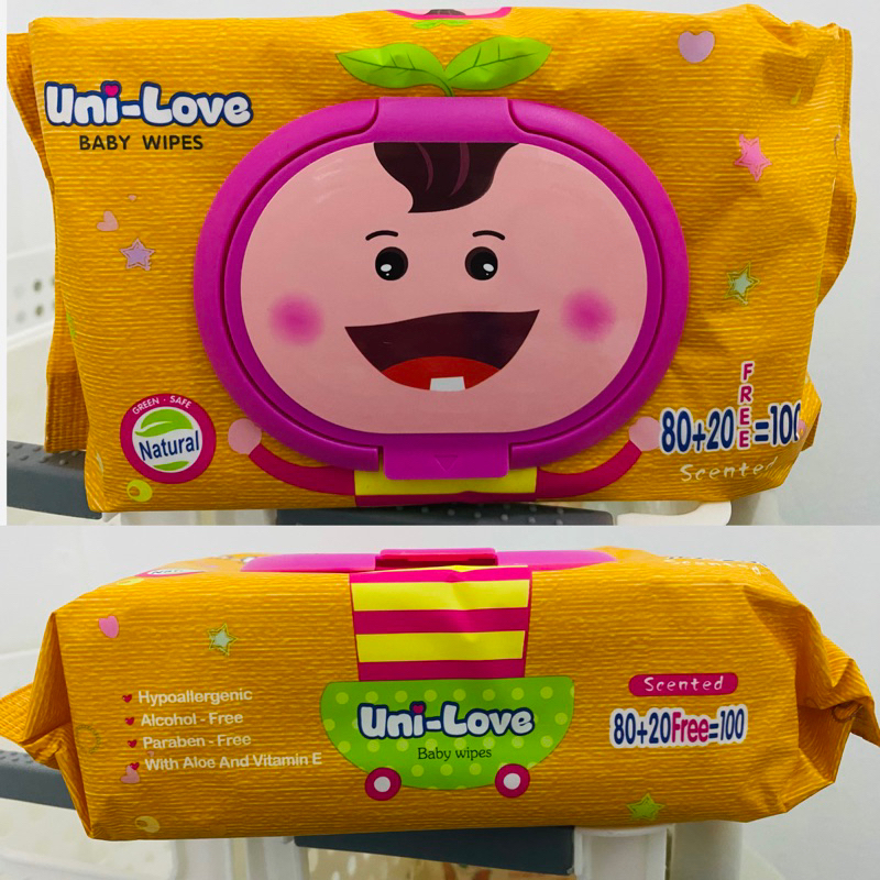 UniLove Powder Scent Baby Wipes 100’s | Shopee Philippines