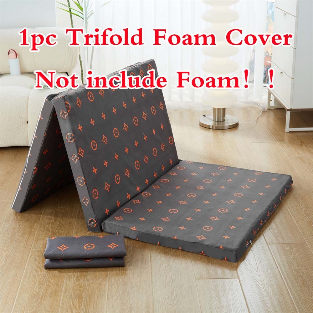 Sheleep Trifold Foam Cover with Long Zipper 2Inches Thick Foam Cover 3 ...
