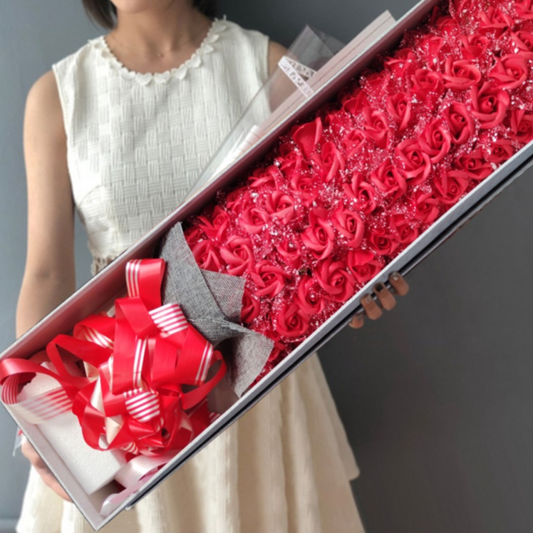 Soap Flower Rose 33 Roses Gift Box Explosive Birthday Gift For Mother ...