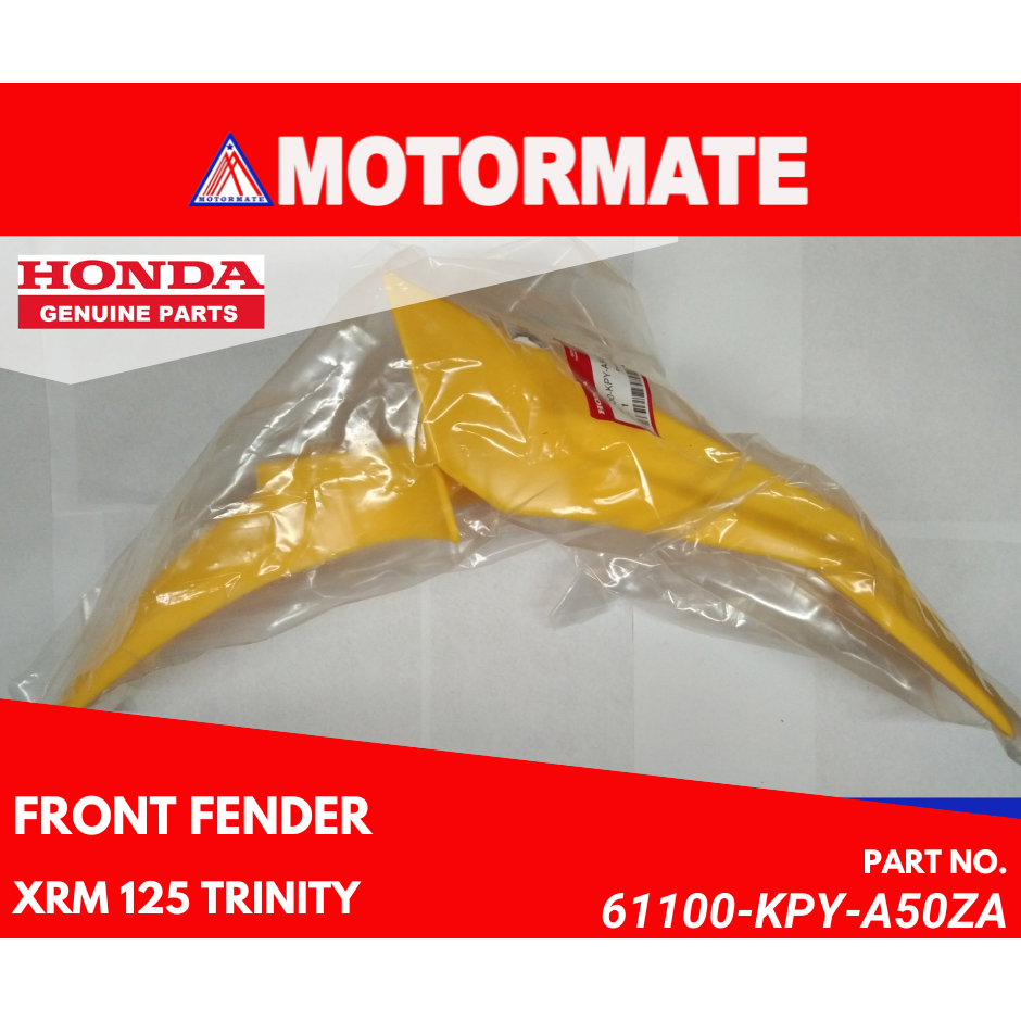 Front Fender XRM Trinity Yellow Honda Original 61100-KPY-A50ZA | Shopee ...