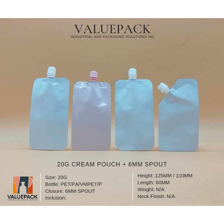 20ML CREAM POUCH + 6MM SPOUT | Shopee Philippines