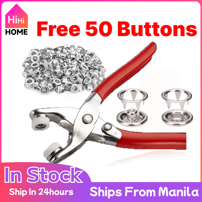grommet eyelet pliers eyes clamp 50 eyelets for fabric Metal Snap ...