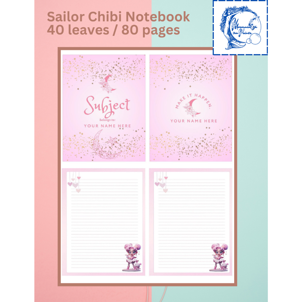 Sailor Moon: Sailor Chibi Notebook (Personalized) | Shopee Philippines