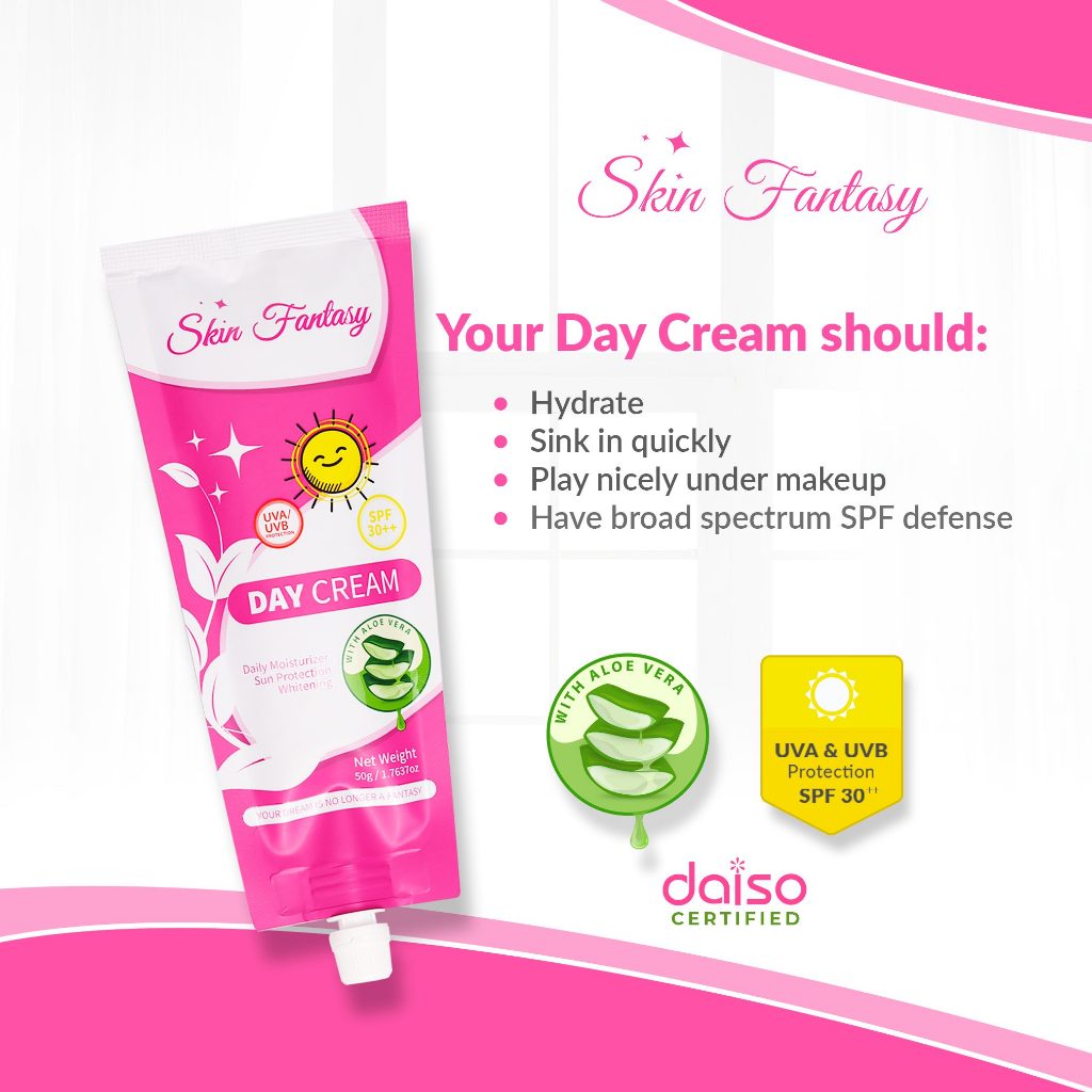 Skin Fantasy Sunscreen (Day Cream SPF30) with Niacinamide and Vitamin ...