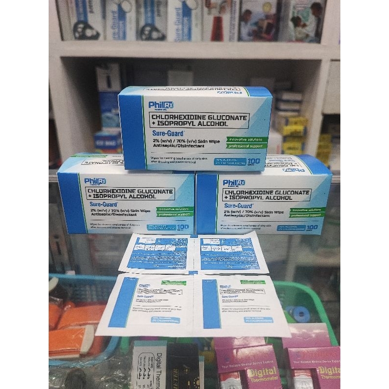 Chlorhexidine Gluconate + Isopropyl Alcohol Skin Wipes - 100 Pcs ...