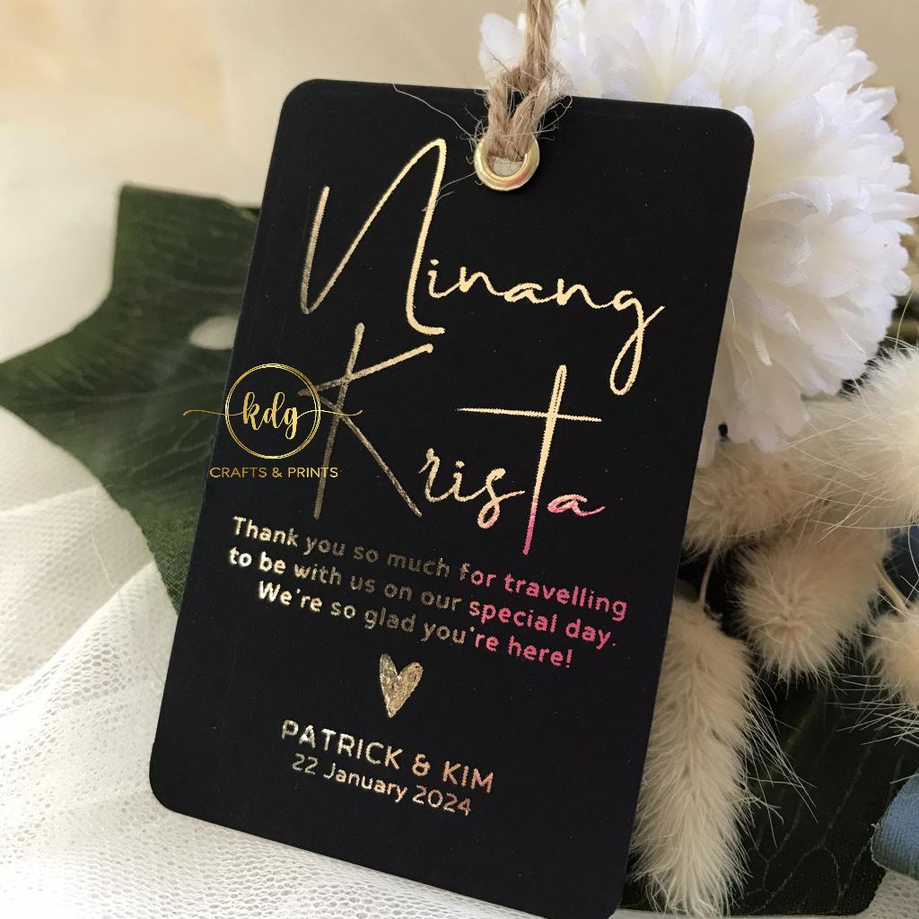 10 pcs - Black Minimalist Thank You Gift Tags for Birthday / Debut ...