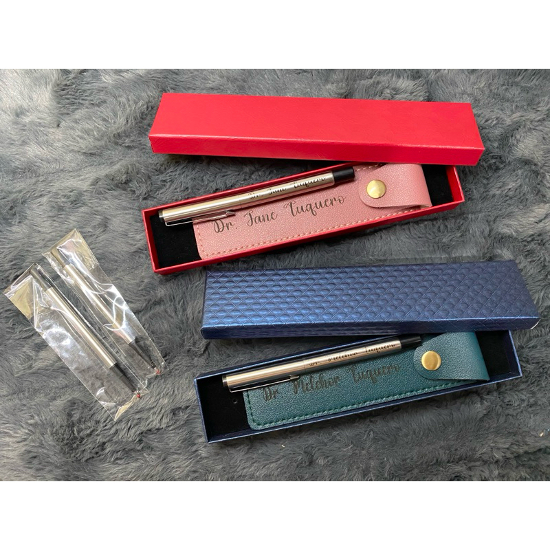 Personalize Sign Pen and Leather Case and box | Shopee Philippines