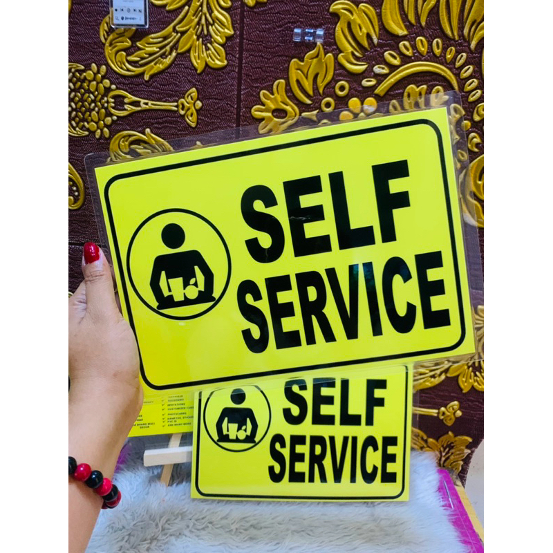 SELF SERVICE SIGNAGE PVC AND LAMINATED AVAILABL | Shopee Philippines