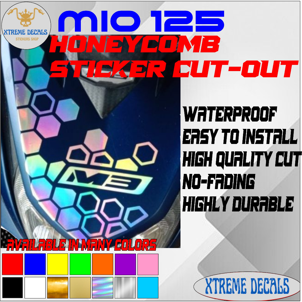 Yamaha Mio i 125, Mio M3 HoneyComb Sticker Cut-out | Shopee Philippines