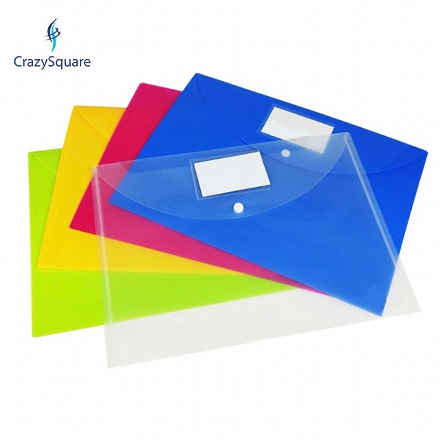 CSQUARE 12pcs FC Colored Plastic Envelope for School and Office cy708 ...