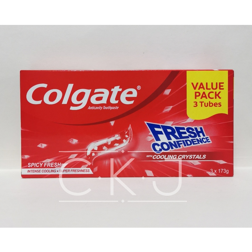 Colgate Fresh Confidence Toothpaste 3 x 173g Value Pack | Shopee ...