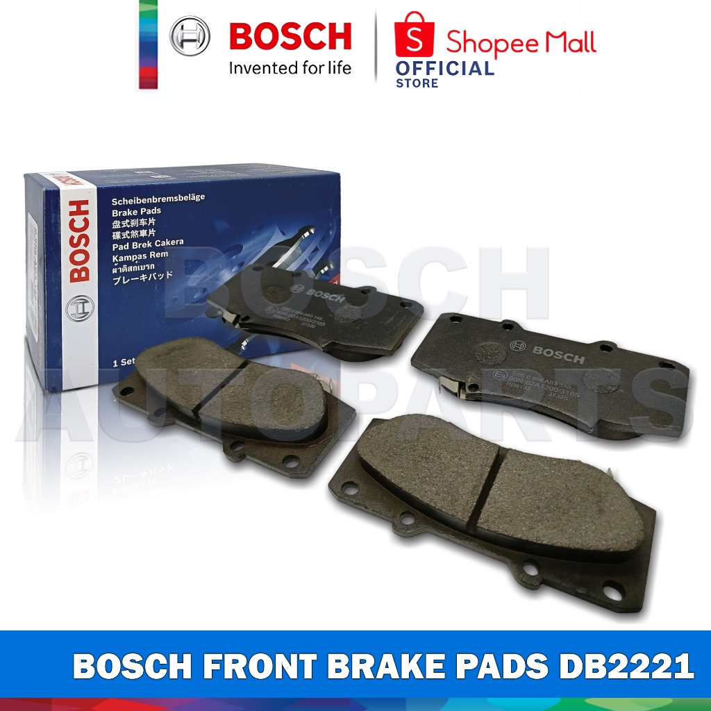 Bosch Front Brake Pads BP3145 (DB2221) for Toyota Fortuner 2.5/3.0 2012 ...