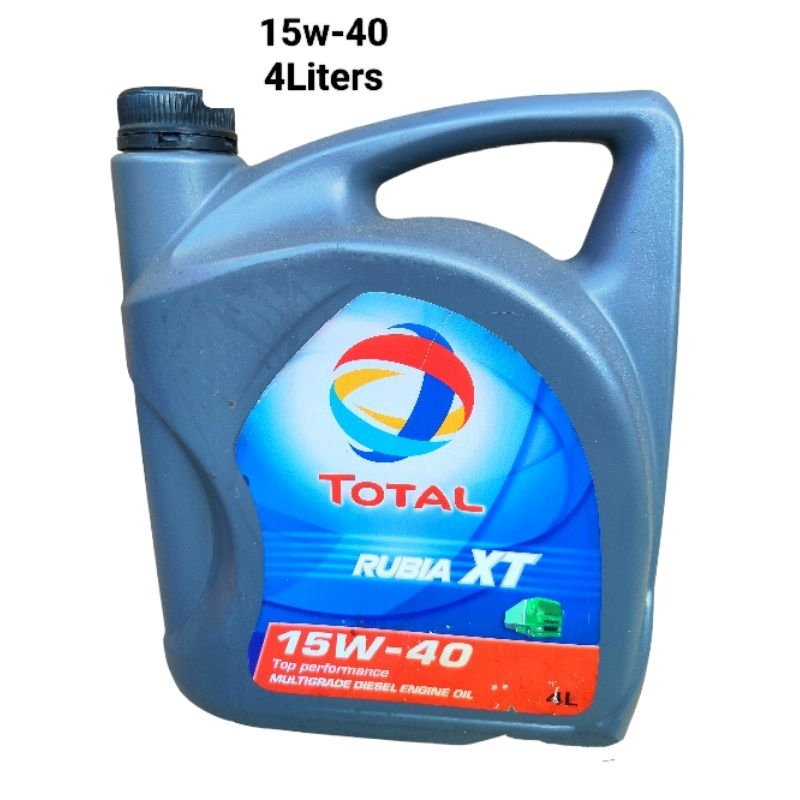 TOTAL RUBIA XT DIESEL ENGINE OIL (15w-40) 4Liter | Shopee Philippines