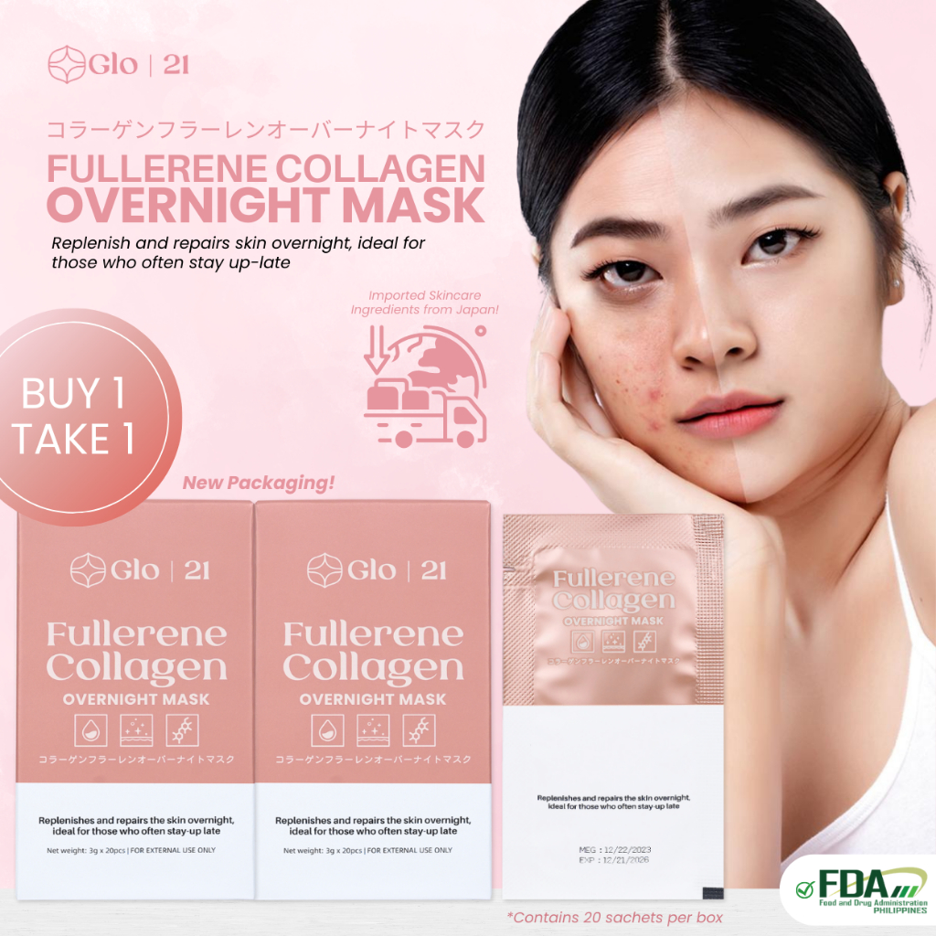 GLO21 BUY 1 TAKE 1 Fullerene Collagen Overnight Mask - All Skin Types ...