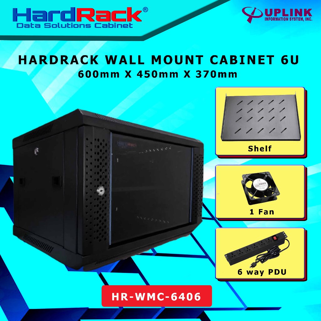 HardRack 6U Wall Mount Cabinet Server Rack 600mm x 450mm (Unassembled ...