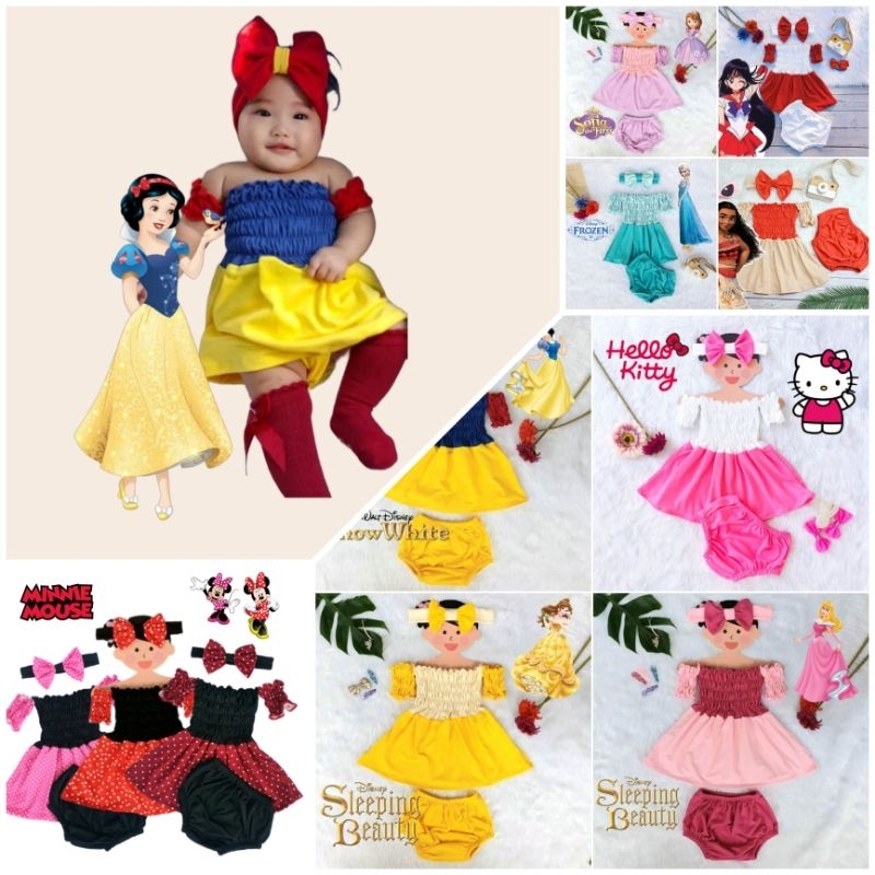 Disney Princes inspired baby dress KIDS OOTD set Baby OOTD | Shopee ...