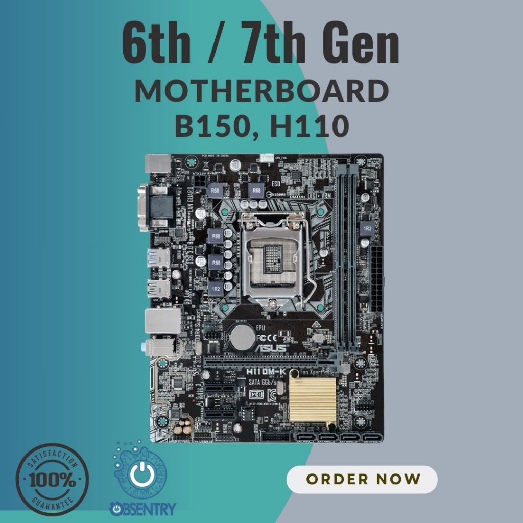 H110M Motherboard Socket 1151 For 6th gen 7th gen DDR4 Intel Processors h110m b150 | Shopee ...