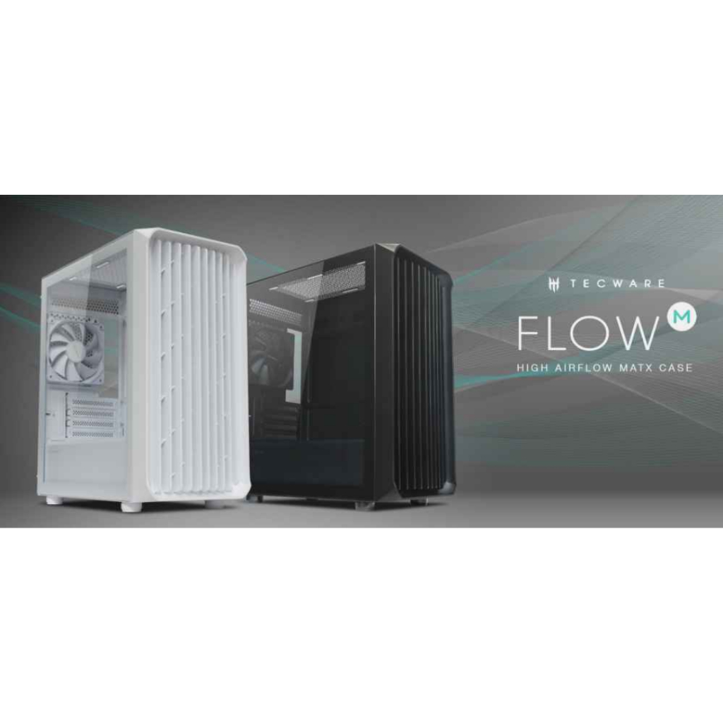 Tecware Flow M TG mATX Case with (4X120mm Fan) Black | White | Shopee ...