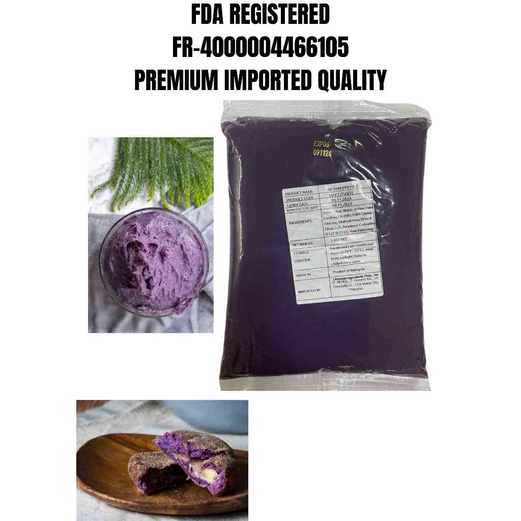 1KG Unicomm Ube Paste Filling Palaman Imported FOR Ube Halaya Halo Halo ...