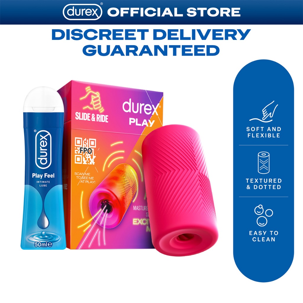 Durex Play Slide & Ride Masturbation Sleeve (for man) | with Play Feel 50mL Lubricant | Shopee ...
