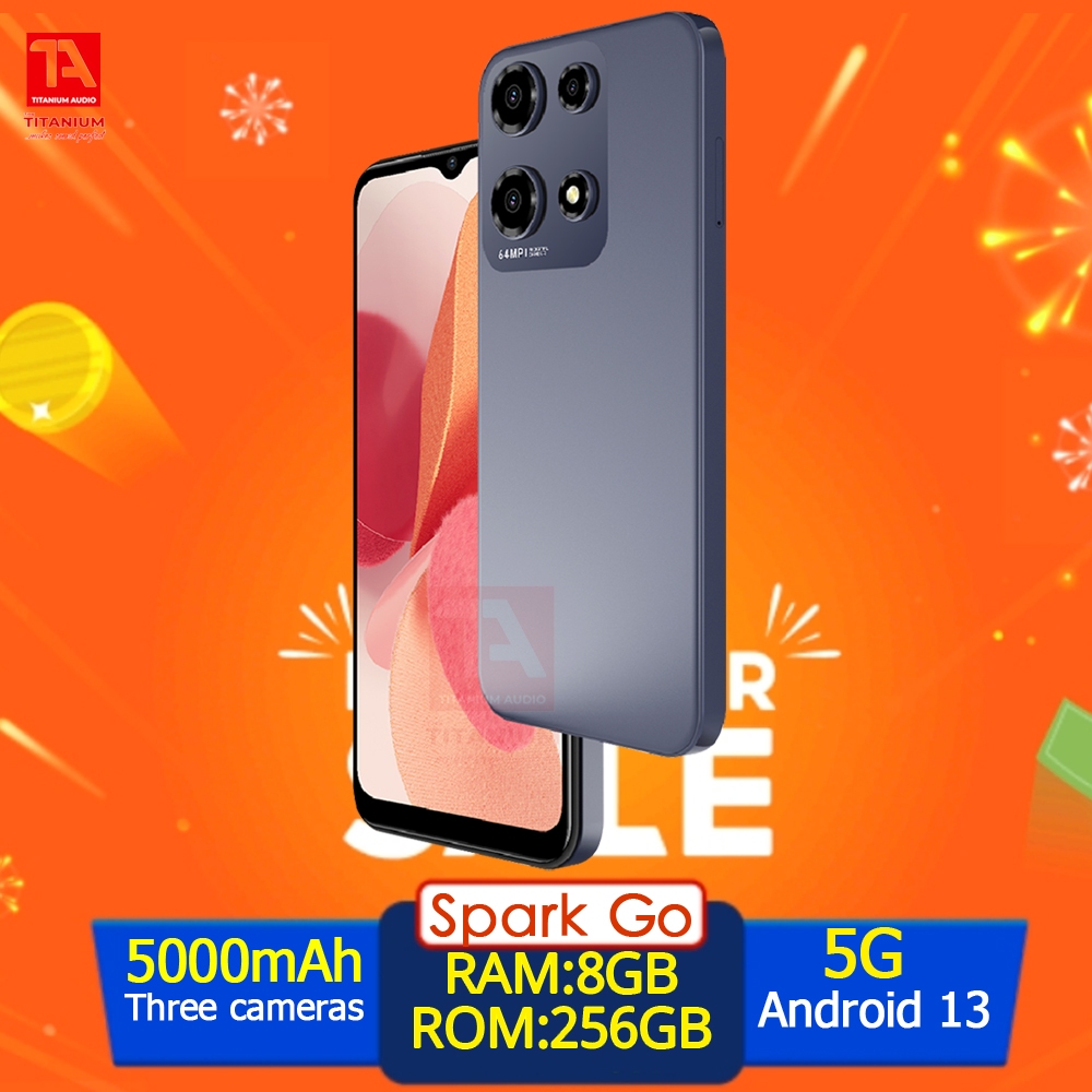 spark go Smart cellphone RAM8GB+ROM256GB 20MP Front Camera 20MP 5000mAh ...