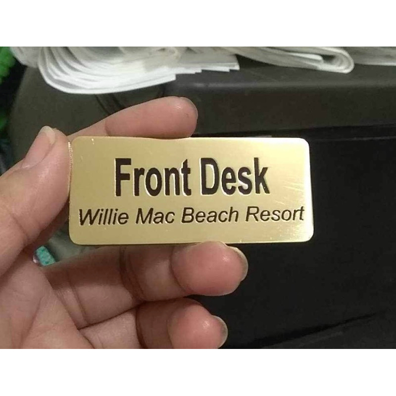 CUSTOMIZED NAMEPLATE (MAGNETIC/PIN or Tusok/Perdible) | Shopee Philippines