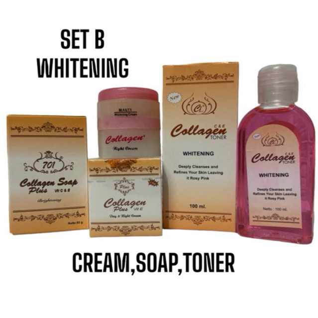701 COLLAGEN SET B WHITENING & GLOWING SKINCARE SET All Skin Types ...