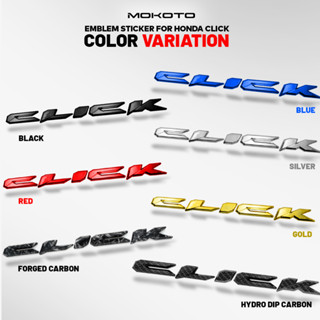 HONDA CLICK EMBOSSED EMBLEM 3D STICKER LOGO Z-0121 CHROME DESIGN FOR ...