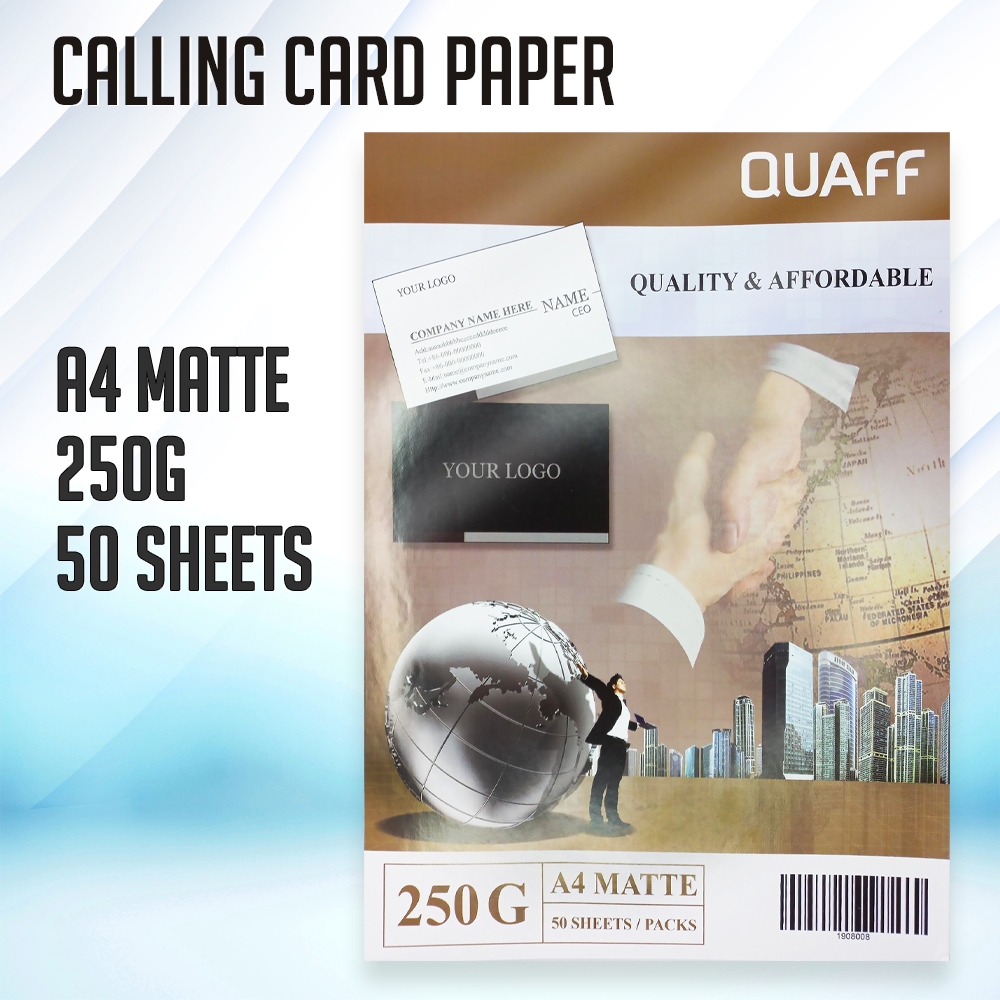 QUAFF Calling Card Paper Double Sided Matte / Glitter Cardstock Paper ...